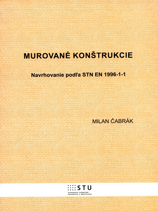Murované konštrukcie - Obchod - Vydavateľstvo STU v Bratislave